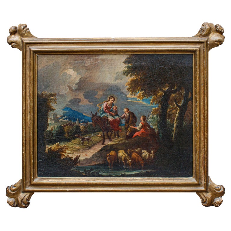 Rest on the Flight into Egypt Pinting oil on canvas by Giuseppe ...