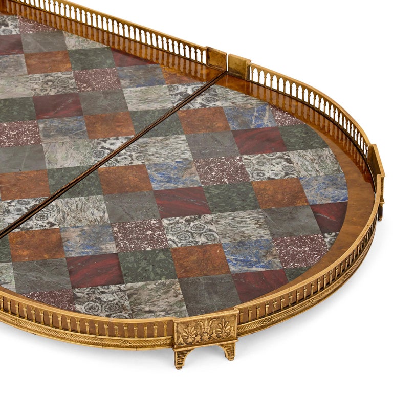 Restauration Period Gilt Bronze and Semi-Precious Stone Surtout For ...