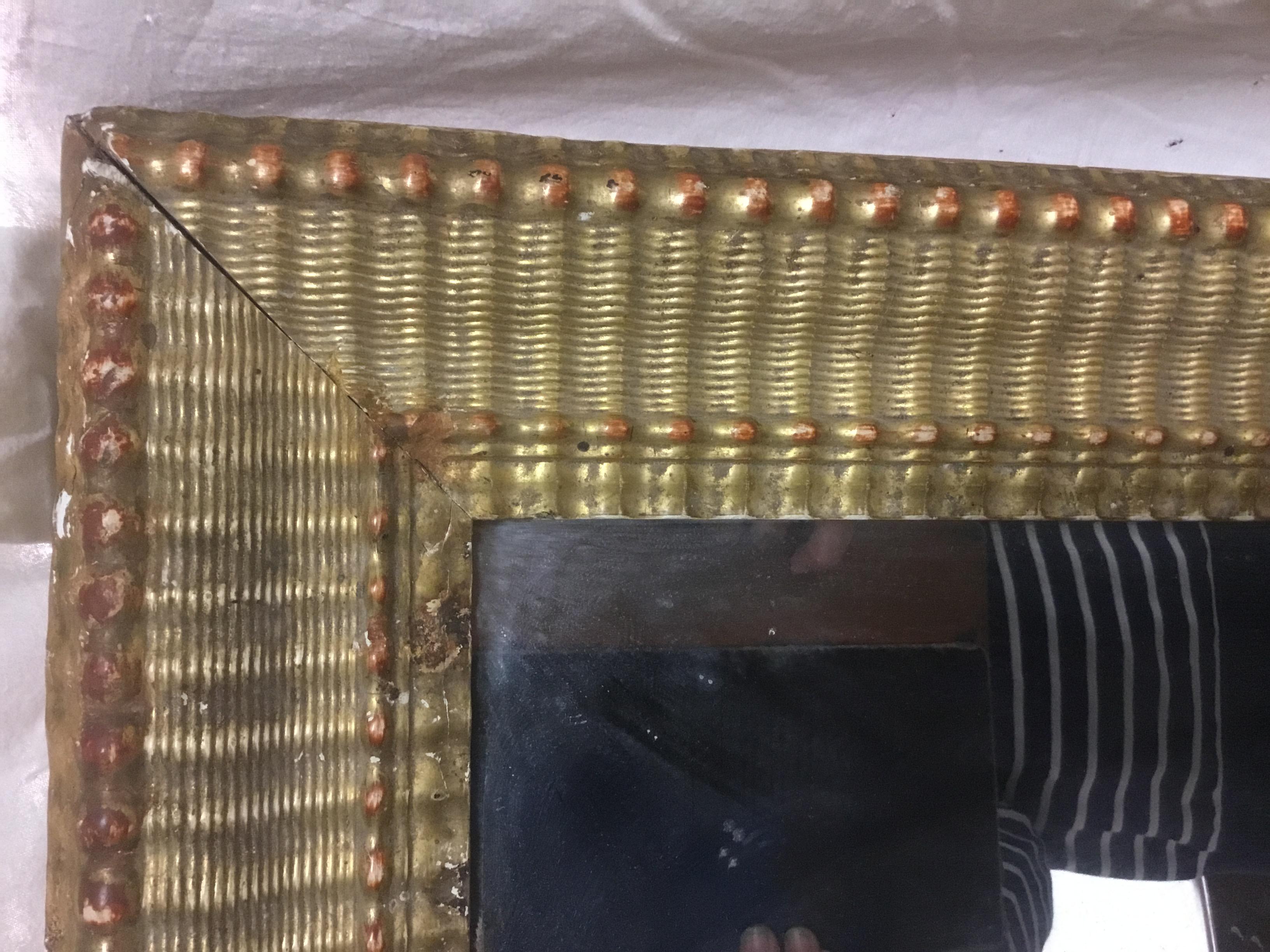 Restauration Period Gilt Mirror in Basket Weave Trim Pattern Frame at ...
