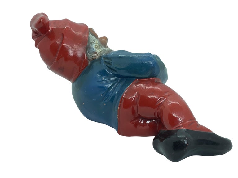 Resting Vintage German Yard or Garden Gnome Statue, 1930s For Sale at ...