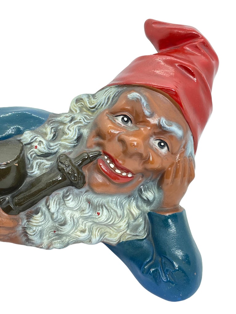 Resting Vintage German Yard or Garden Gnome Statue, 1930s For Sale at ...