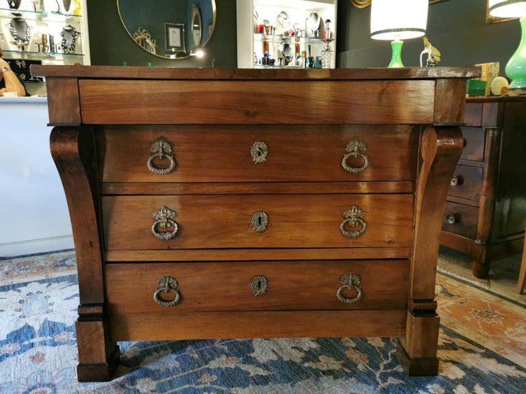 Restoration French Chest of Drawers in Walnut For Sale at 1stDibs