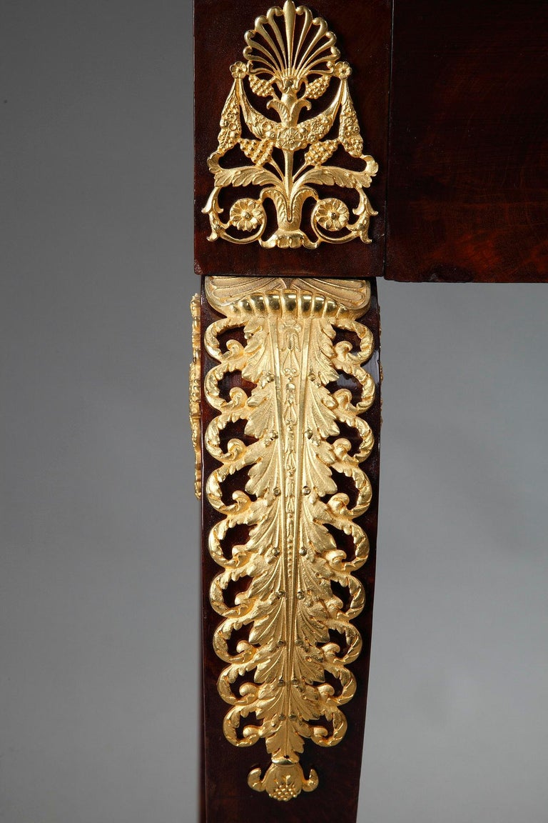 Restoration Period Mahogany Veneer Console For Sale at 1stDibs