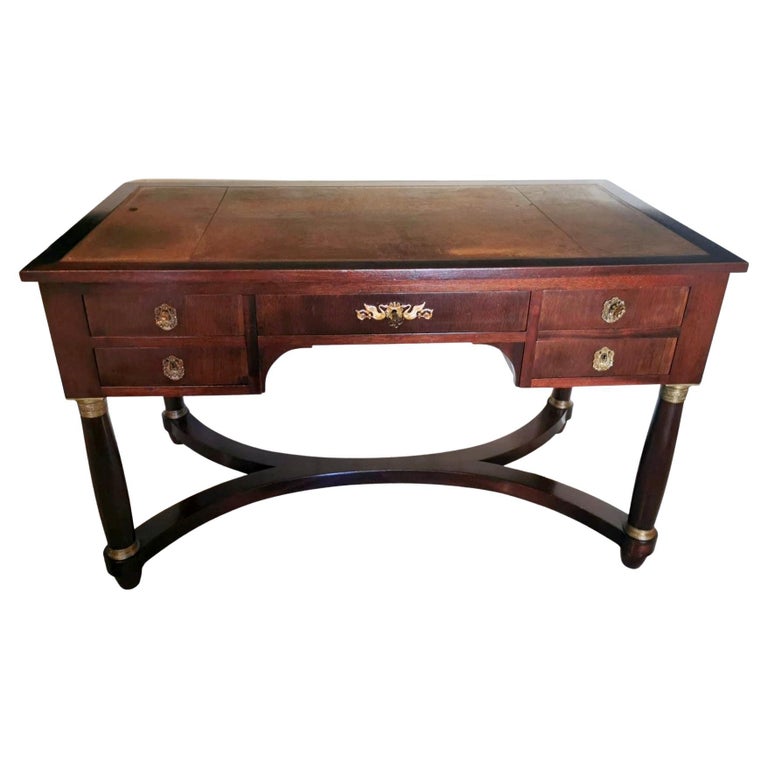 Restoration Style Double-Faced Desk Table at 1stDibs