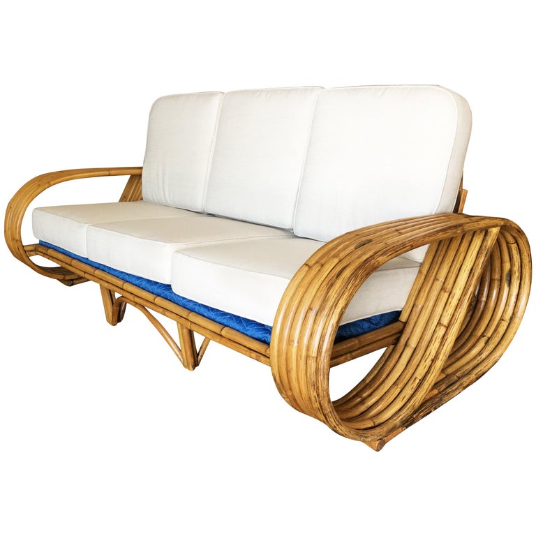 Restored Mid-Century Six-Strand "Infinity" Arm Streamline Sofa For Sale ...