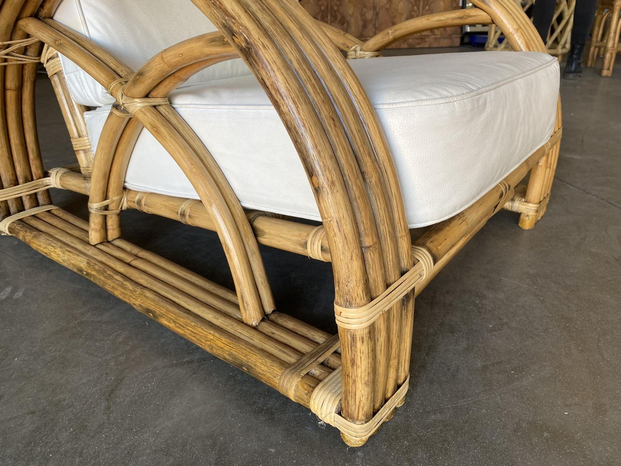 Restored 4-Strand "Half Moon" Rattan Lounge Chair at 1stDibs | half ...