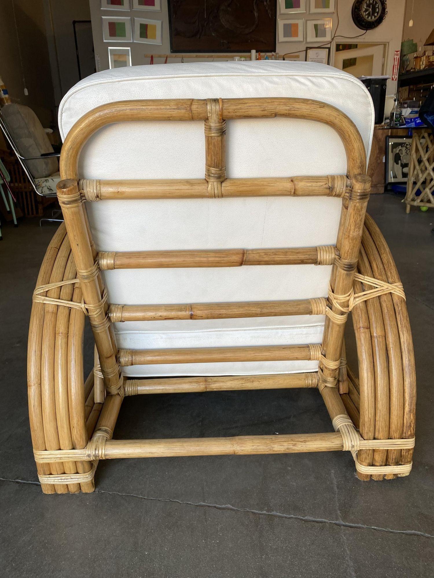 Restored 4-Strand "Half Moon" Rattan Lounge Chair at 1stDibs | half ...