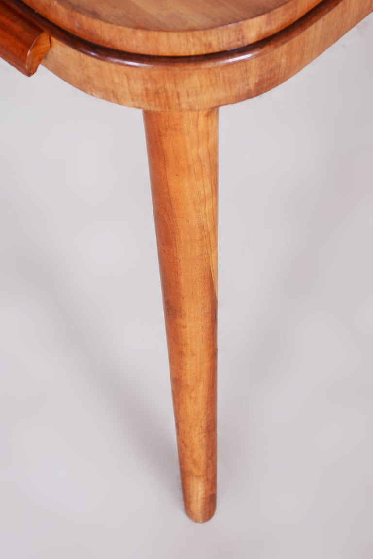 Restored Art Deco Cherry Tree Card Table, New Varnish, Czechia, 1940s ...