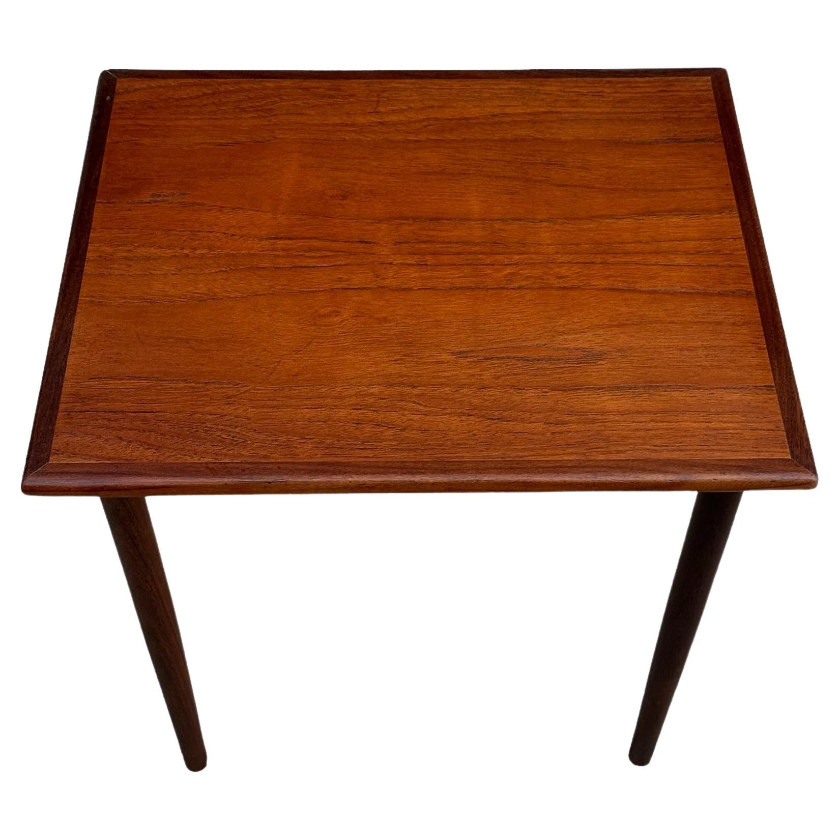 Restored "Jacob's Ladder" Asymmetric Rattan Side Table For Sale at 1stDibs