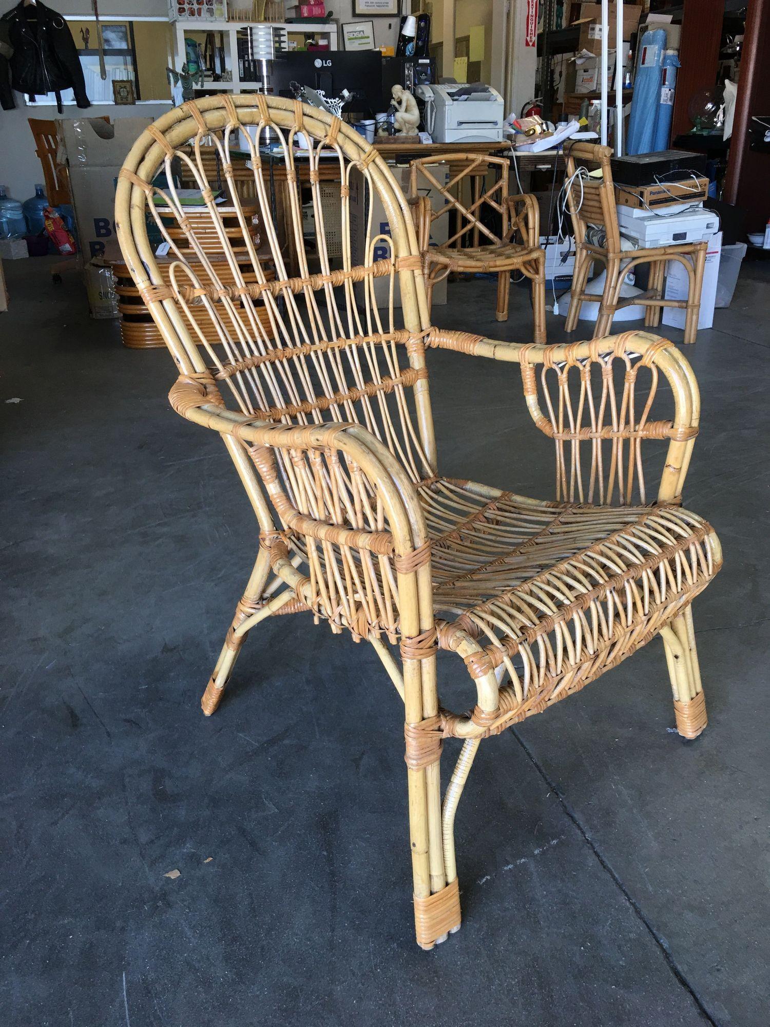Restored Franco Albini Style Stick Reed Rattan Lounge Chair For Sale at ...