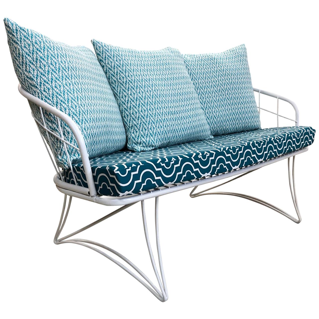 Restored Homecrest Mid-Century Modern Outdoor Patio Loveseat Sofa at ...