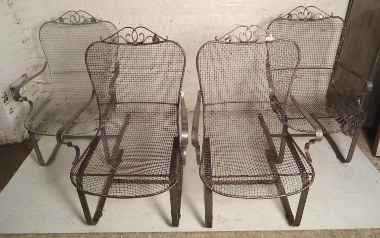 Restored Metal Spring Chairs For Sale at 1stDibs
