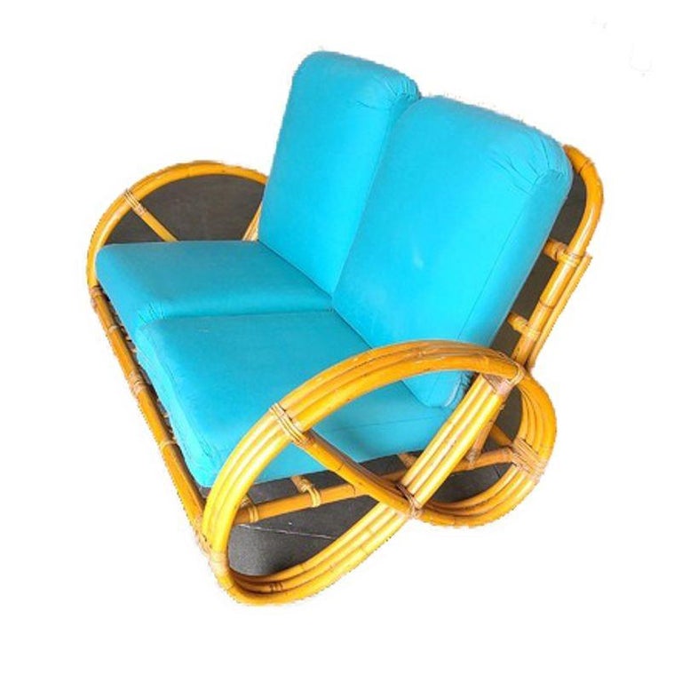 Restored Mid Century 3 Strand Full Pretzel Settee W/ Open Base For Sale ...