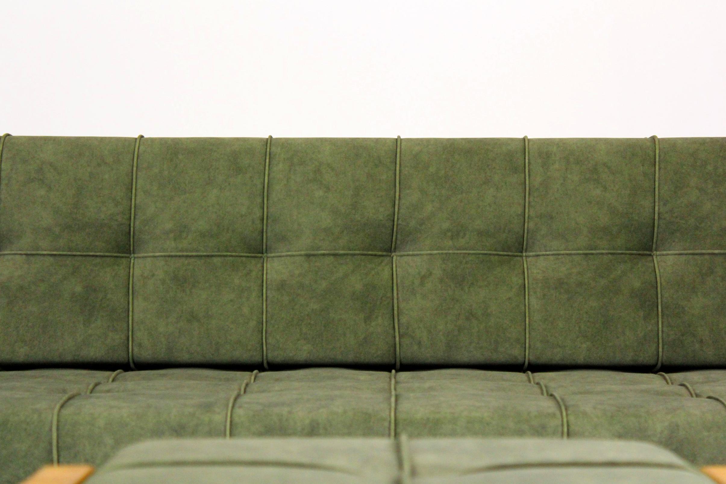 Restored Mid-Century Convertible Sofa with Stool by L. Volak for ...