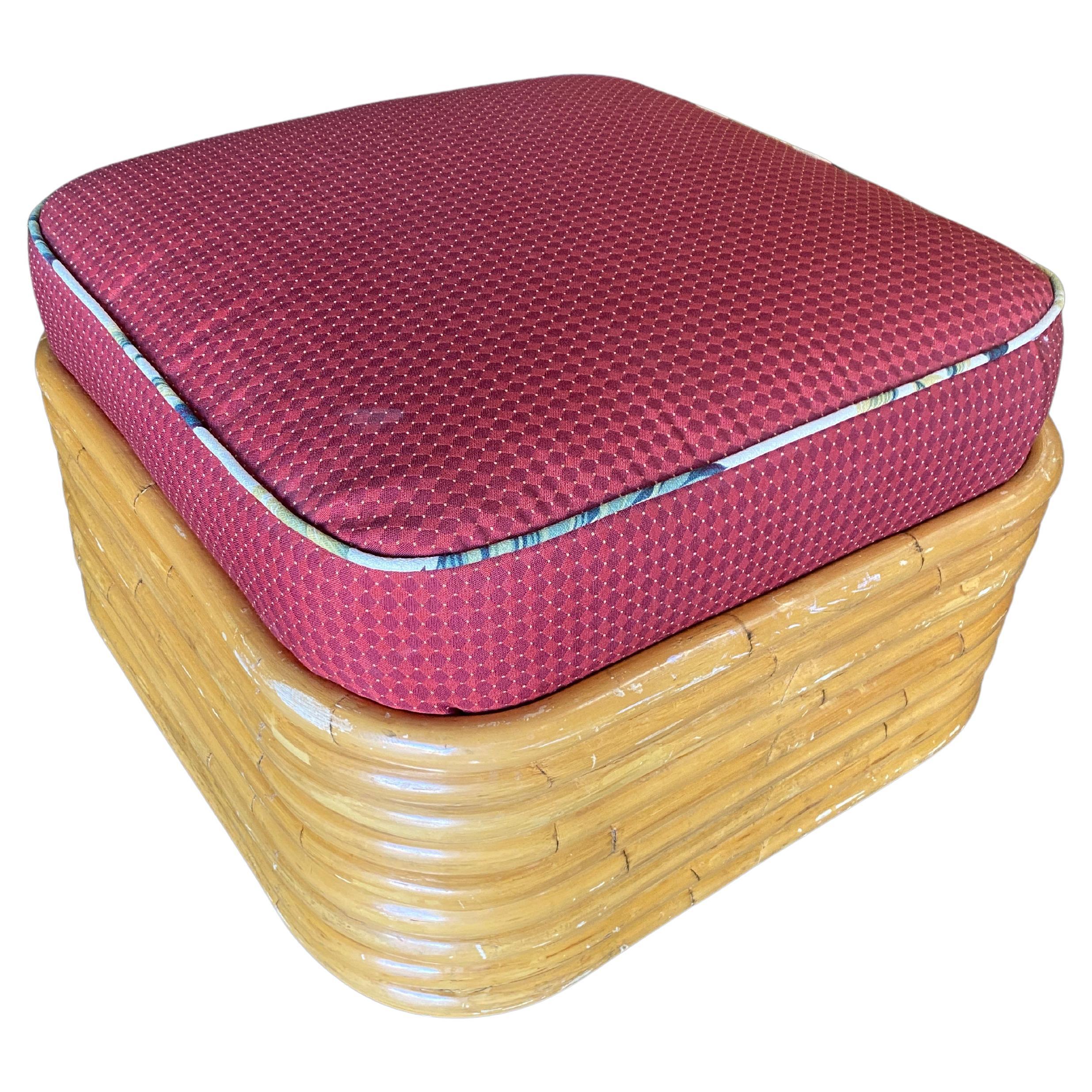 Stacked Rattan Ottoman by Paul Frankl at 1stDibs