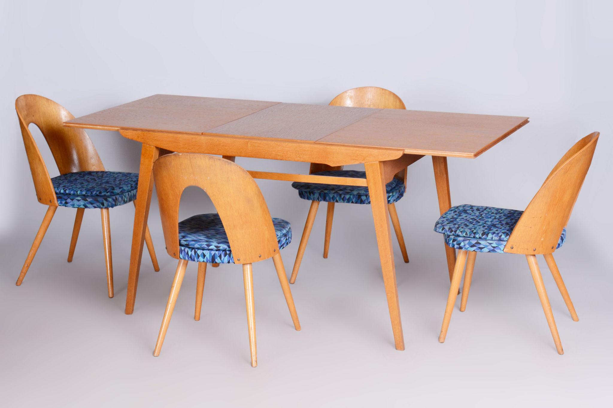 Restored Midcentury Oak Extendable Dining Table, Revived Polish ...