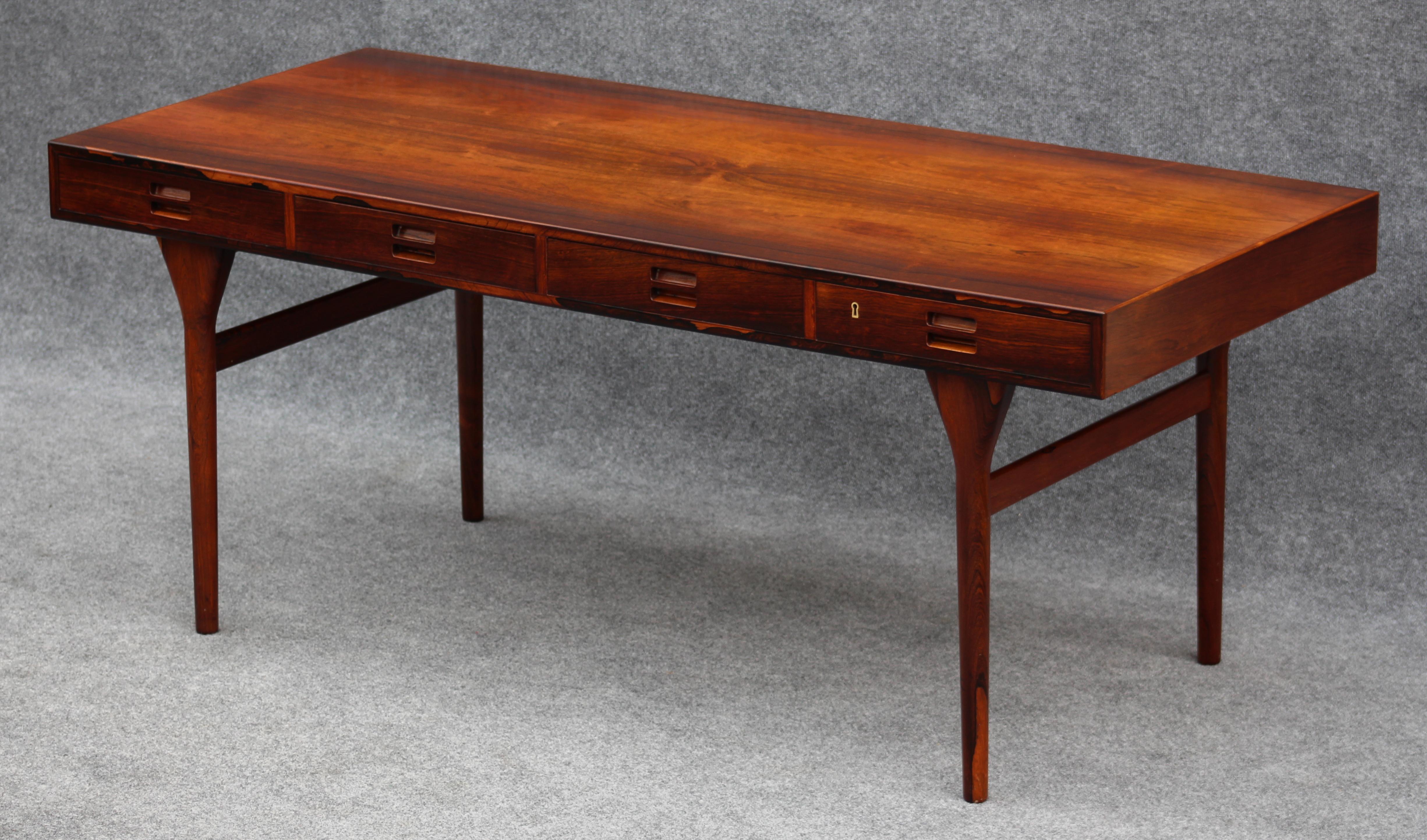 Restored Nanna Ditzel for Søren Willadsen Rosewood 4-Drawer Desk Made ...