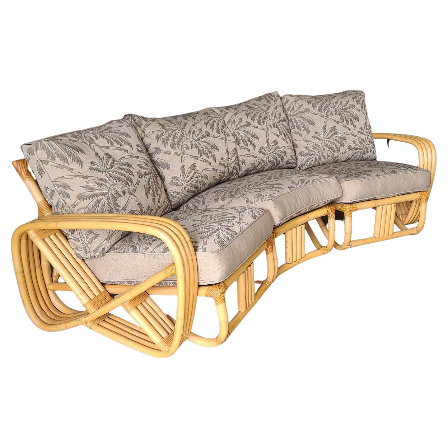 Exceptional Restored Vintage Rattan Sofa at 1stDibs