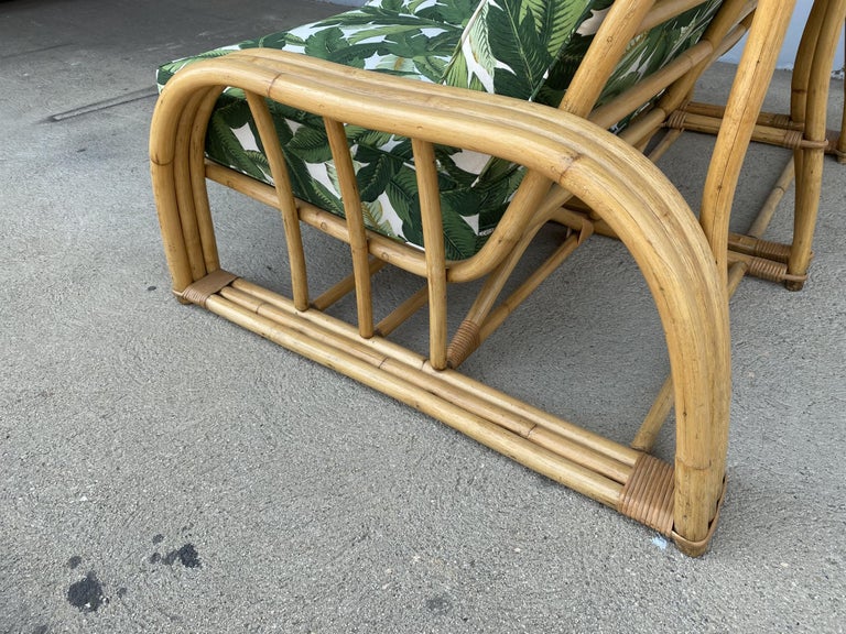 Restored Paul Laszlo Rattan Three Strand Sectional Settee Sofa For Sale ...