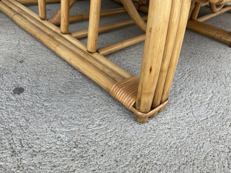 Restored Paul Laszlo Rattan Three Strand Sectional Settee Sofa For Sale ...