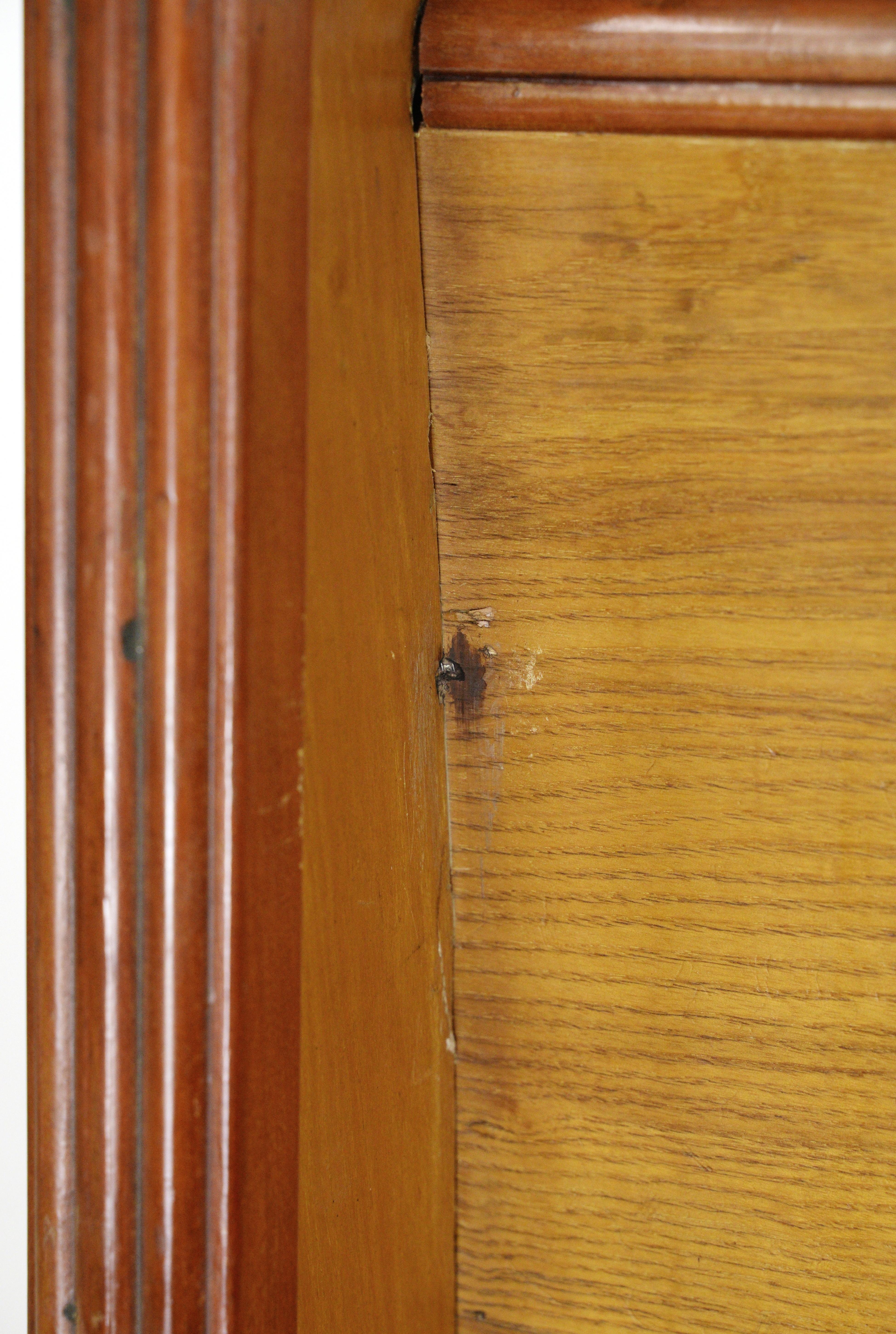 Restored Reclaimed 47 in. Medium Tone Pine Pew Bench For Sale at 1stDibs