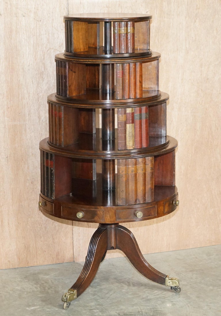 Restored Regency circa 1810 Revolving Hardwood Library Bookcase with ...