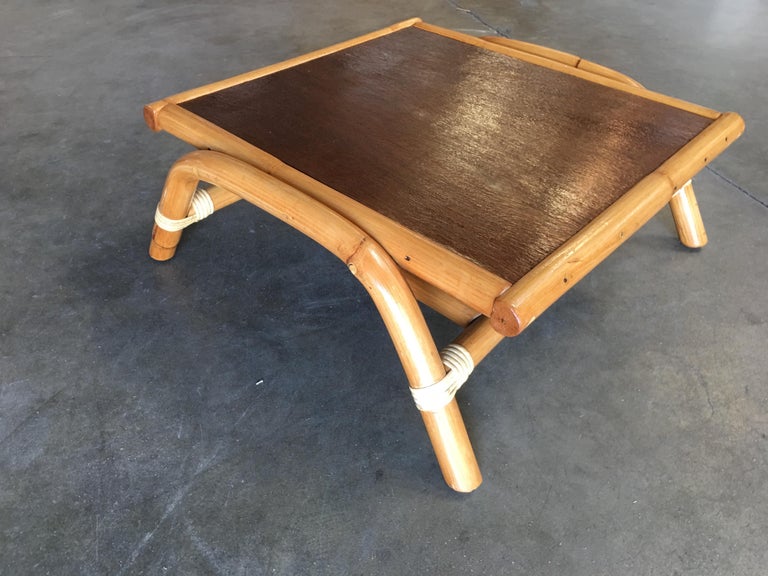 Restored Single Stand Rattan Arched "Hopper" Ottoman Stool For Sale at ...