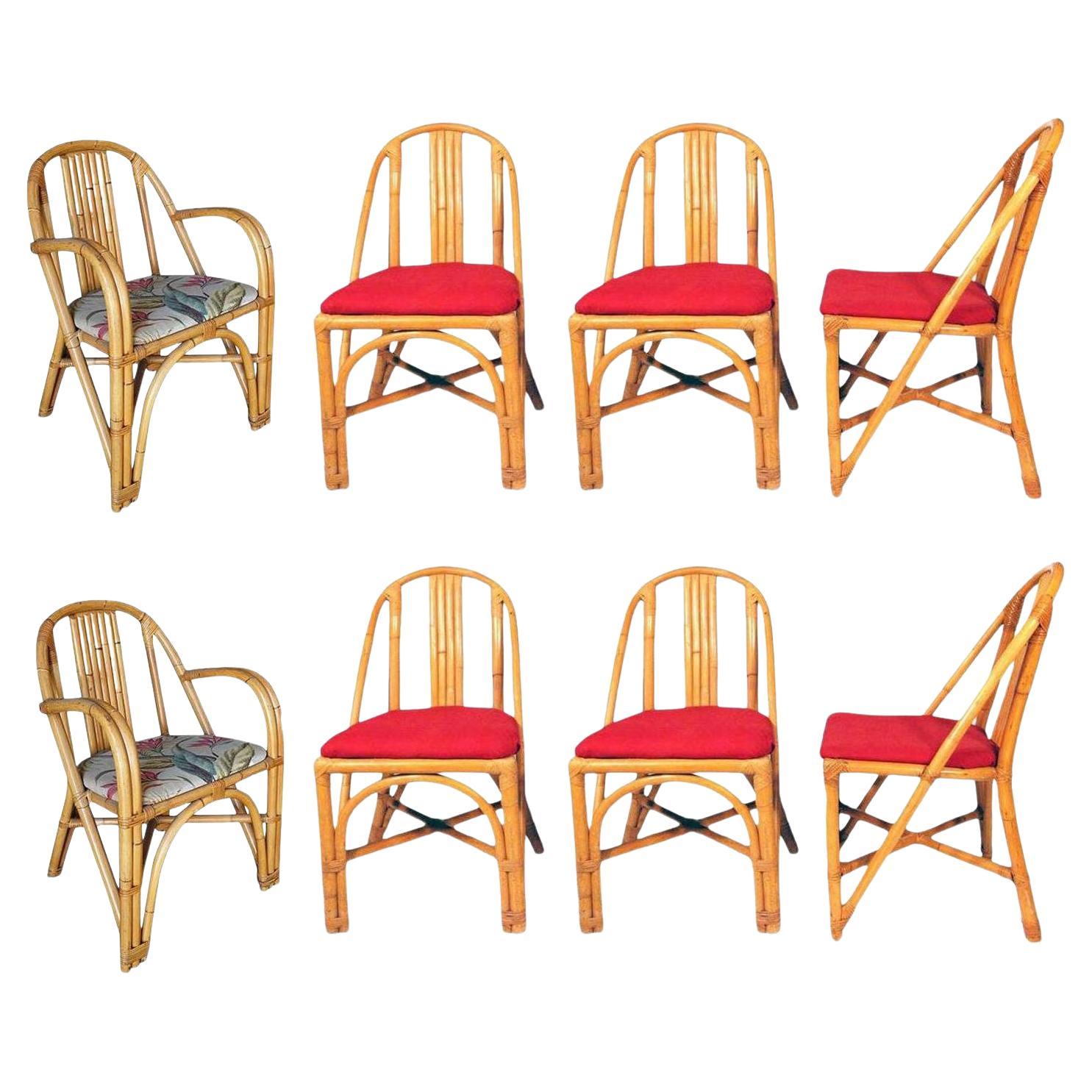 Silver Leaf Dining Chairs with Fluted Legs, Set of 4 at 1stDibs