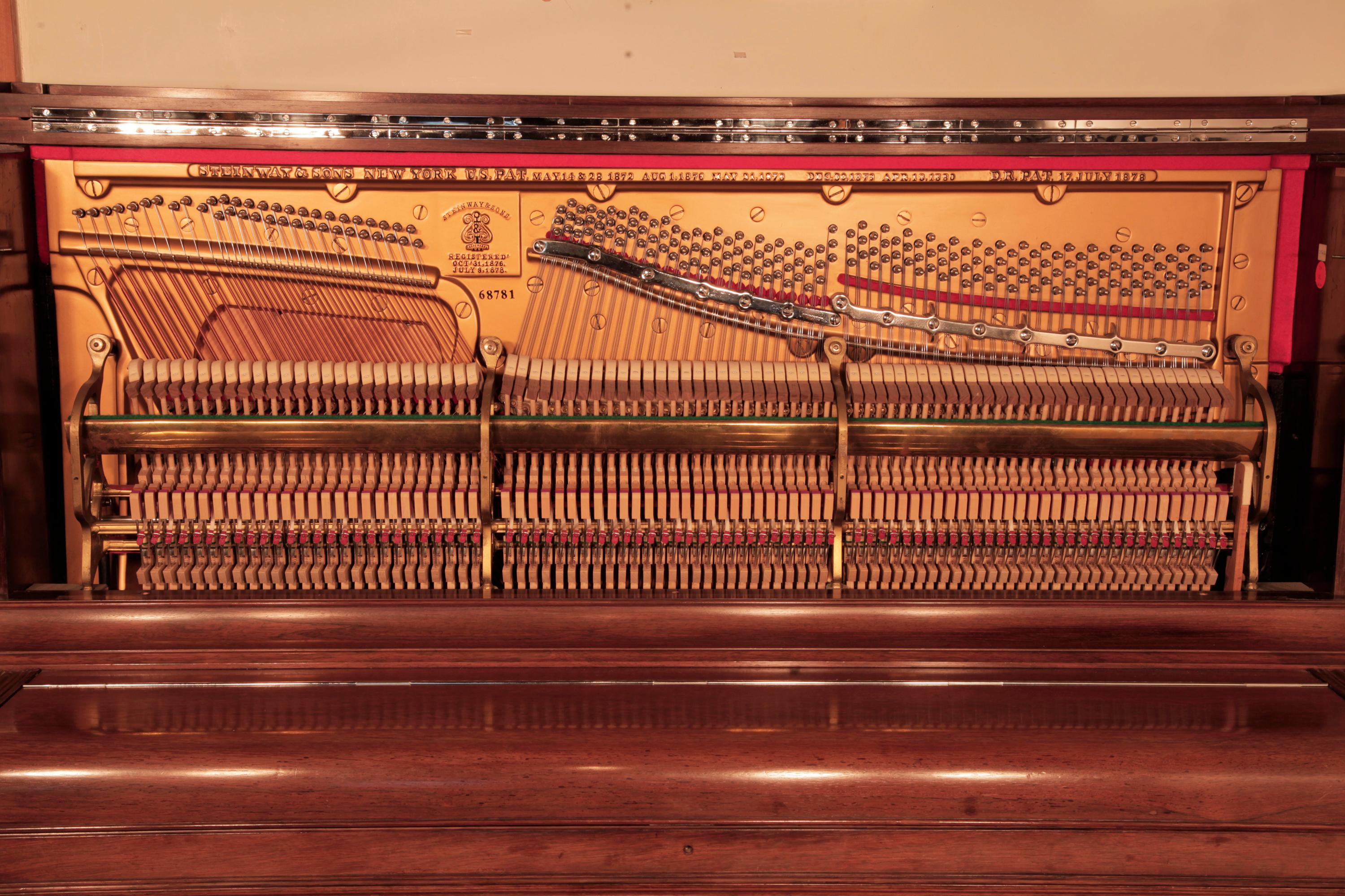 Restored Steinway Upright Piano Inlaid Panel Classical Scene Dancing ...
