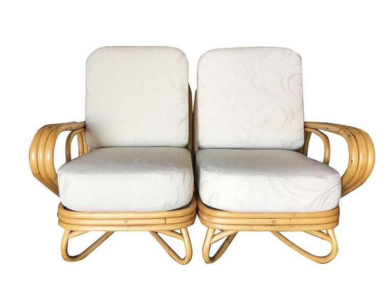 Restored "Triple Triangle" Sectional Sofa Loveseat w/ Arched Base For ...