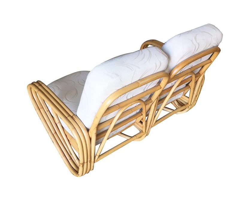 Restored "Triple Triangle" Sectional Sofa Loveseat w/ Arched Base For ...