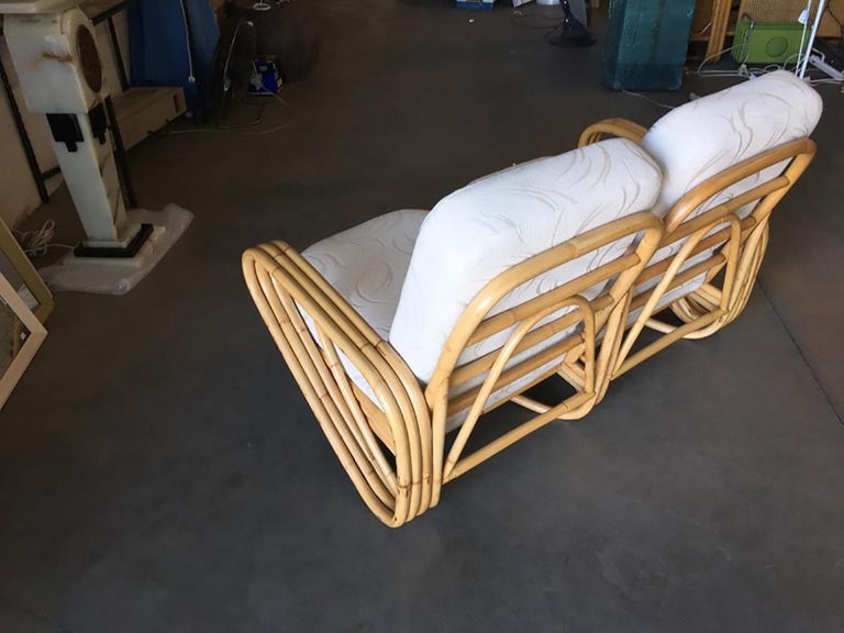 Restored "Triple Triangle" Sectional Sofa Loveseat w/ Arched Base For ...