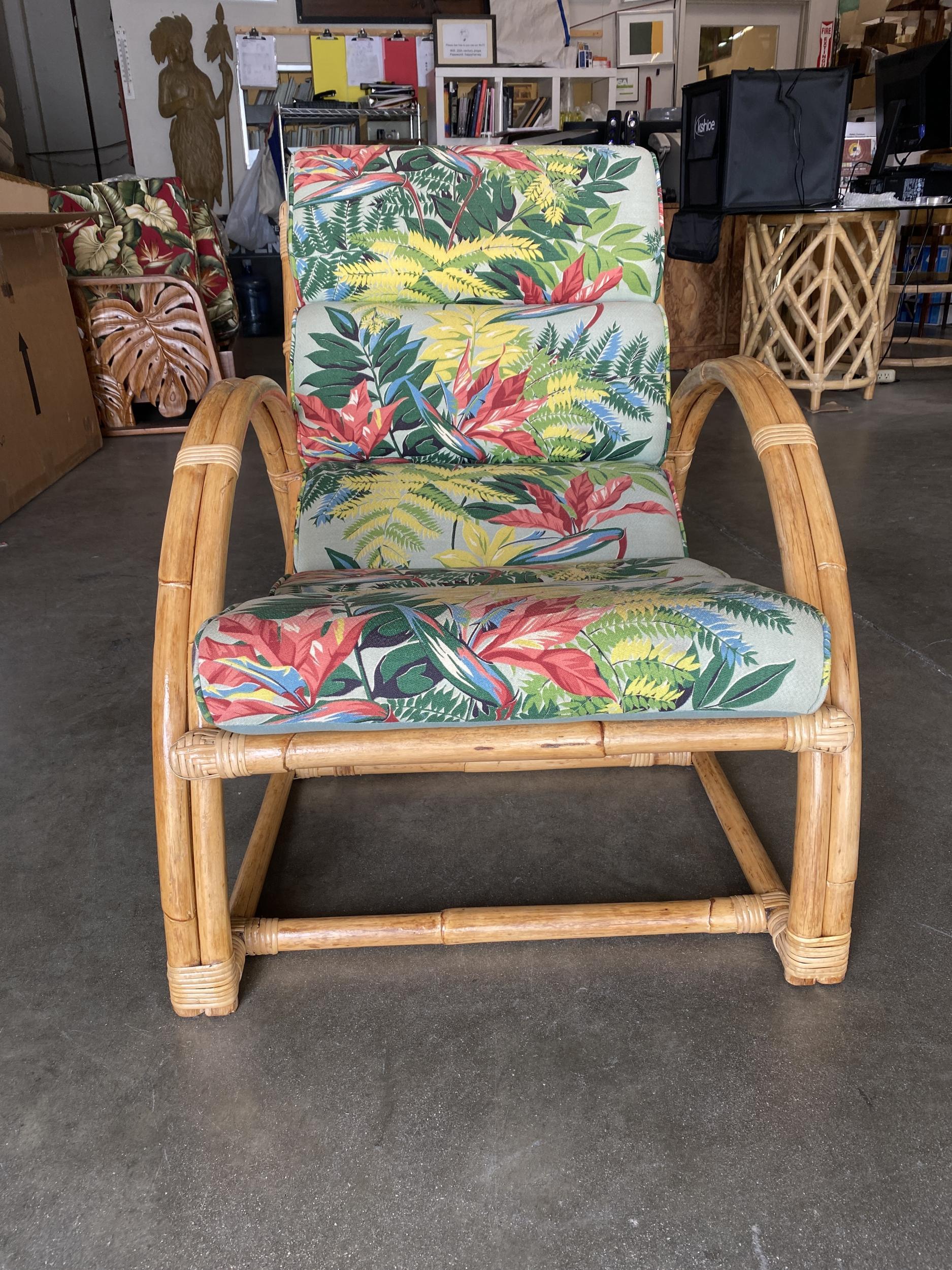 Restored Two-Strand "Half Moon" Rattan Cup Seat Lounge Chair For Sale ...