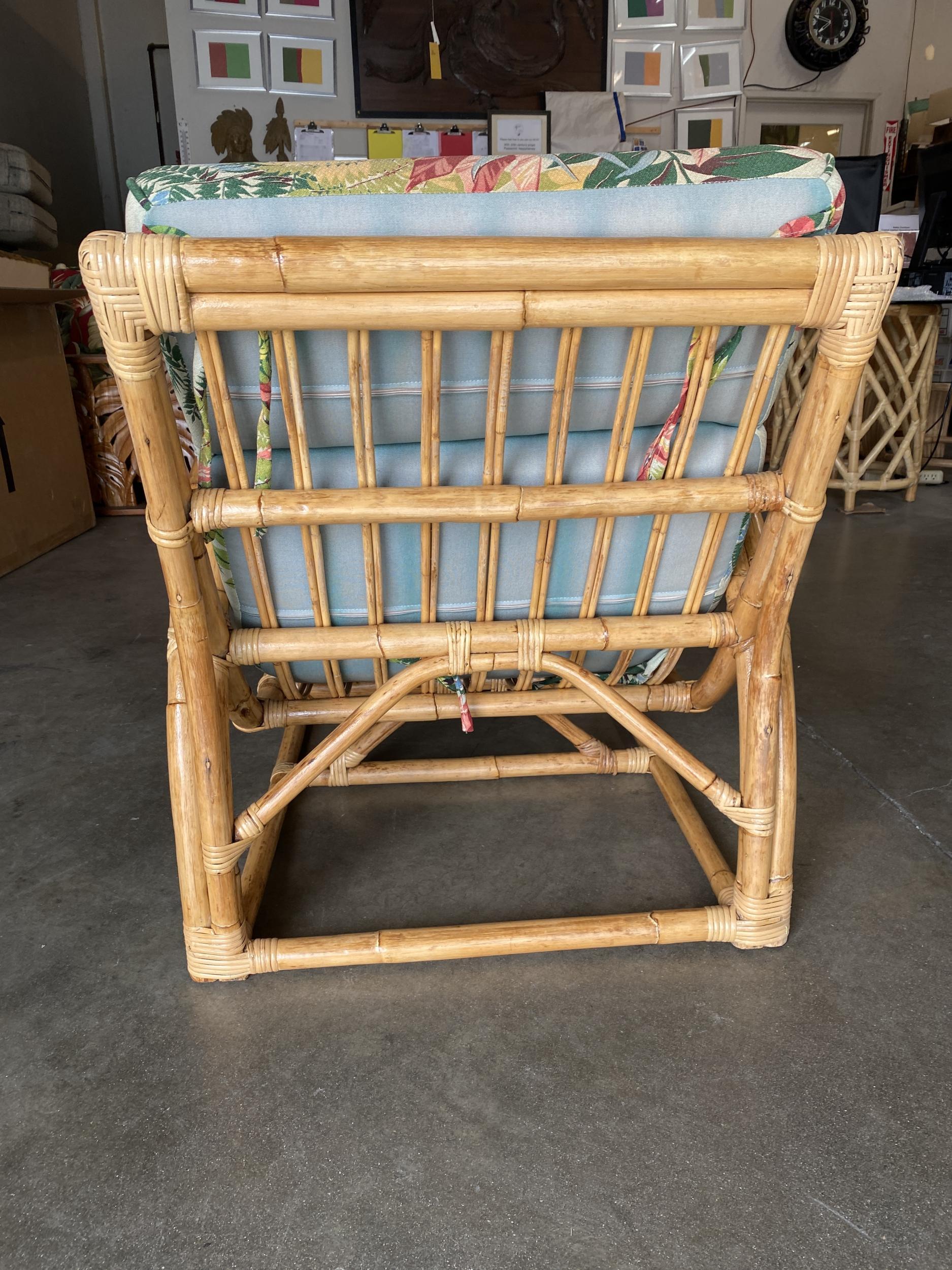 Restored Two-Strand "Half Moon" Rattan Cup Seat Lounge Chair For Sale ...