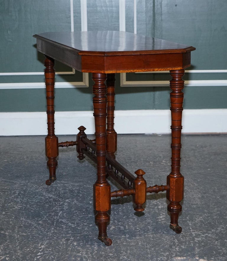 Restored Victorian Carved Walnut Whatnot Console Table For Sale at 1stDibs