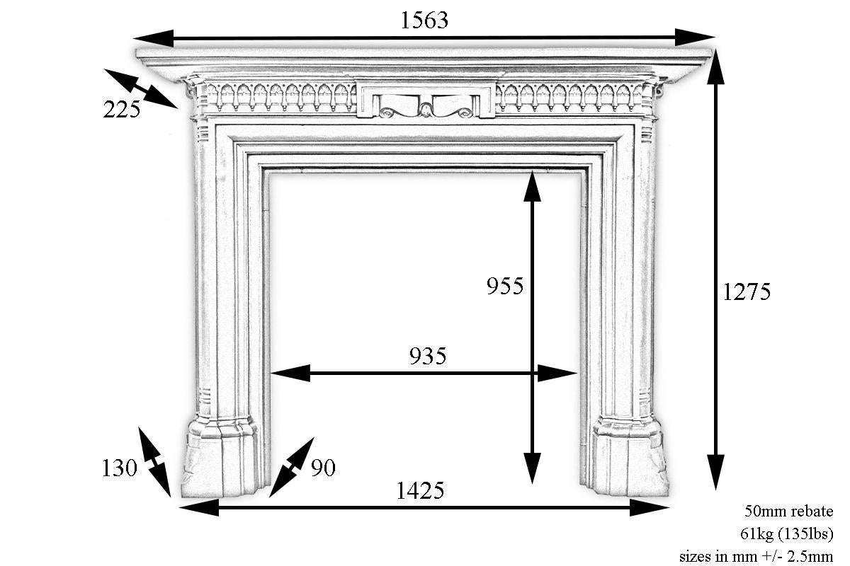 Restored Victorian cast iron fireplace surround For Sale at 1stDibs