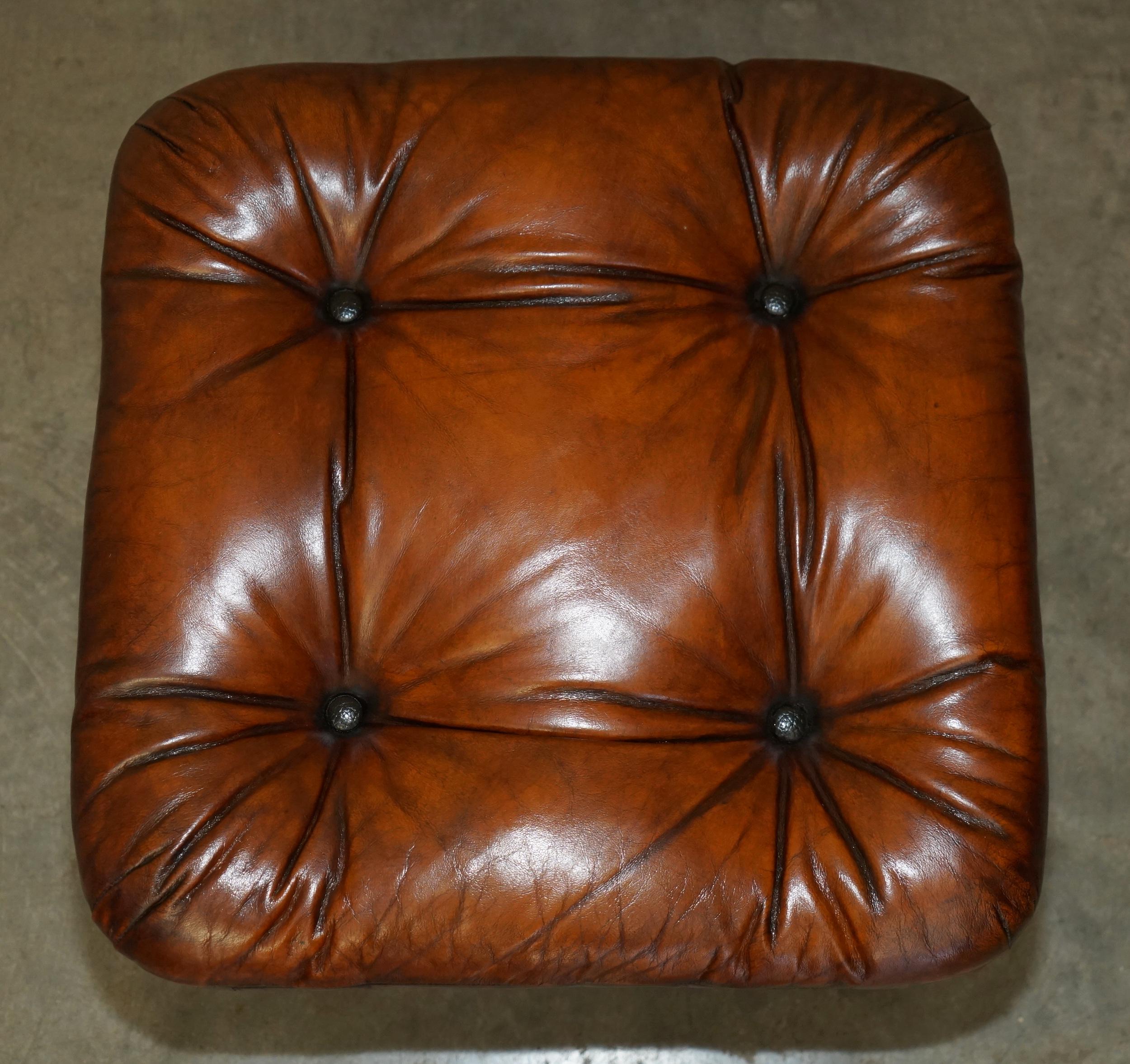 RESTORED ViNTAGE MID CENTURY MODERN PARKER KNOLL CHESTERFIELD LEATHER ...