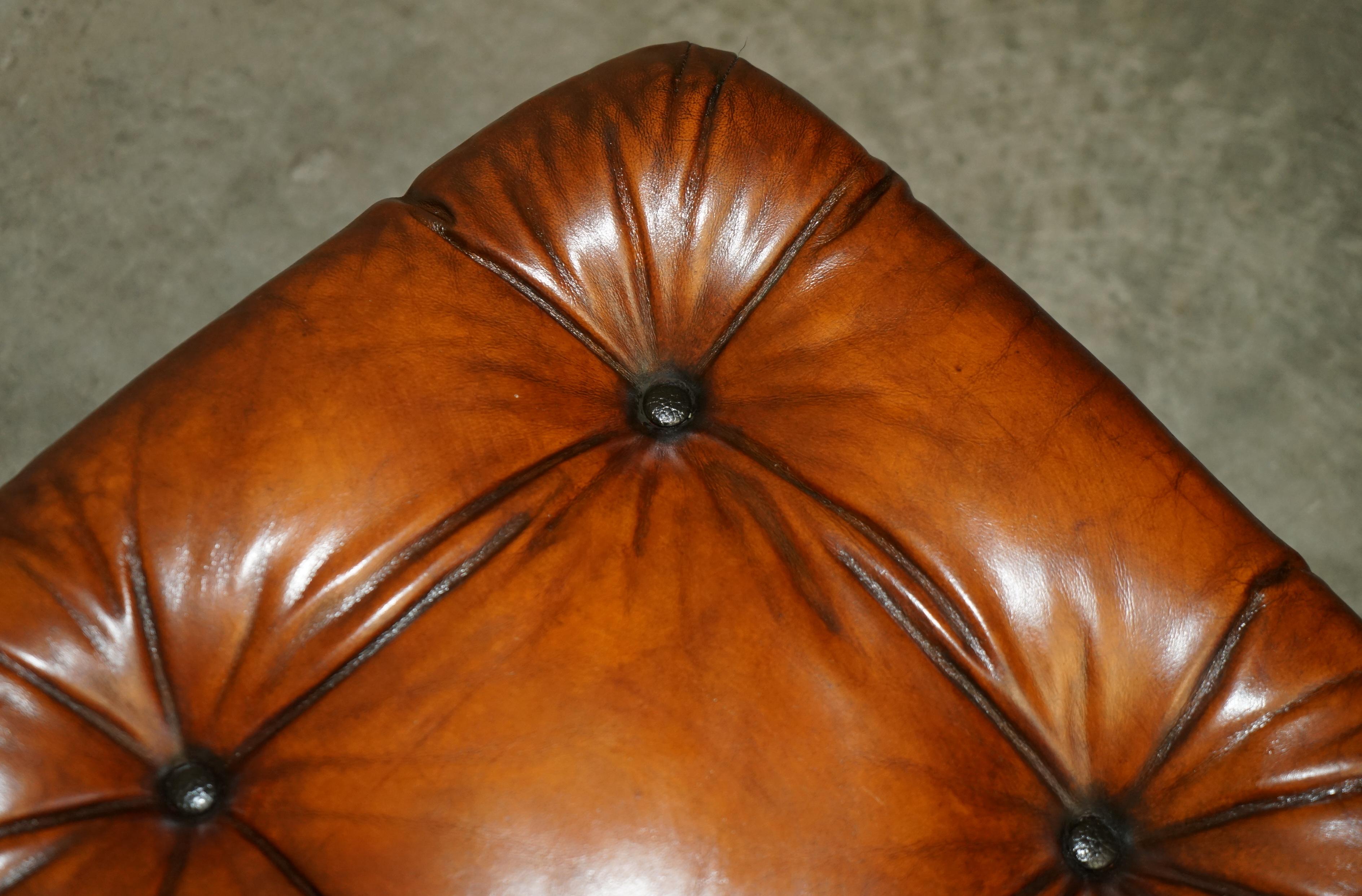 RESTORED ViNTAGE MID CENTURY MODERN PARKER KNOLL CHESTERFIELD LEATHER ...