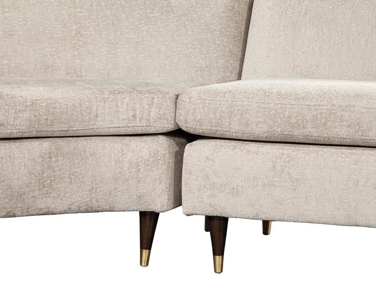 Restored Vintage Mid-Century Modern Sectional Sofa Set For Sale at 1stDibs
