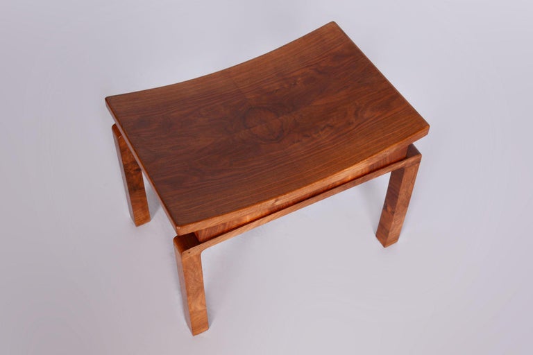 Restored Walnut ArtDeco Stool, Revived Polish, Czechia, 1920s For Sale ...