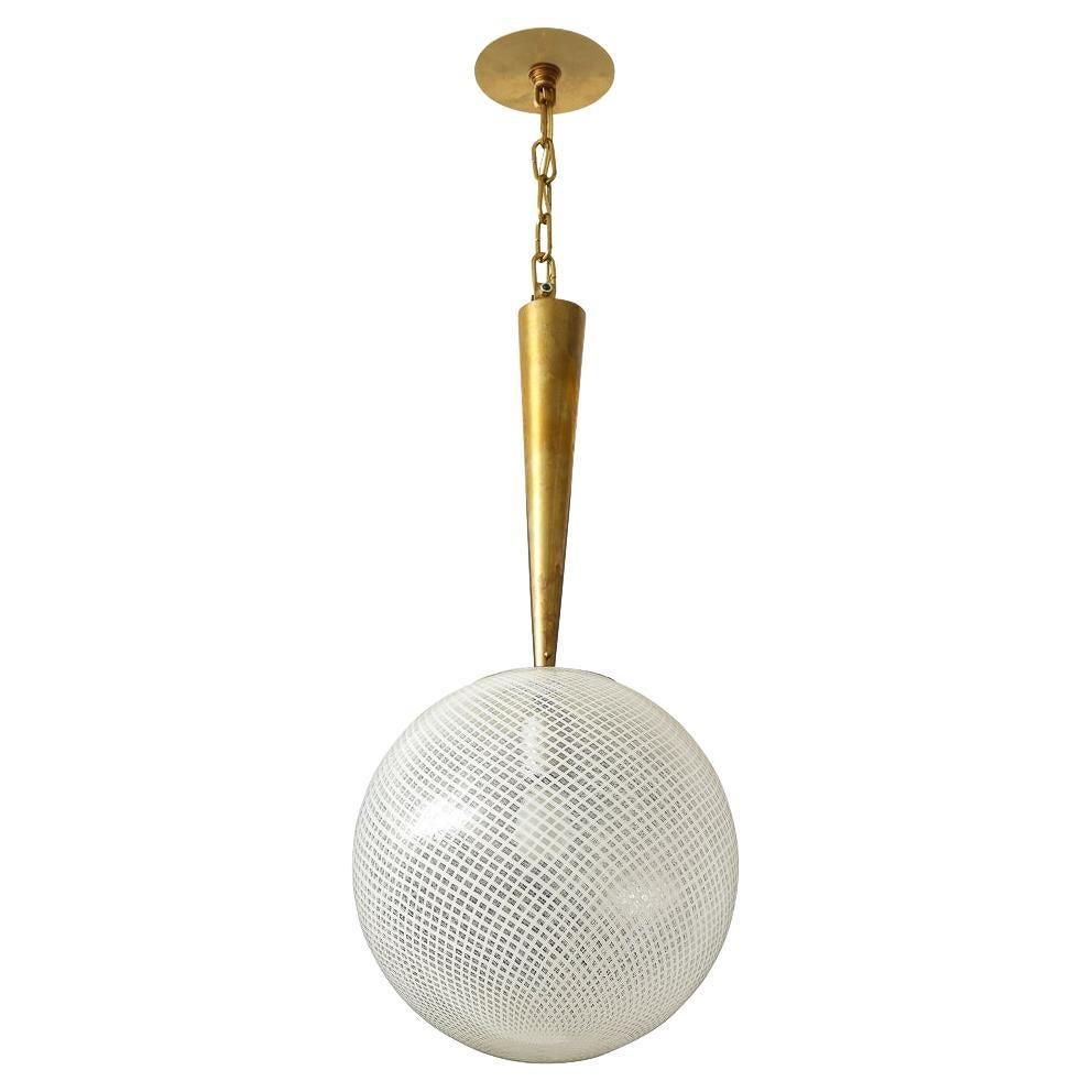 Murano Reticello Pendant by Carlo Scarpa for Venini For Sale at 1stDibs