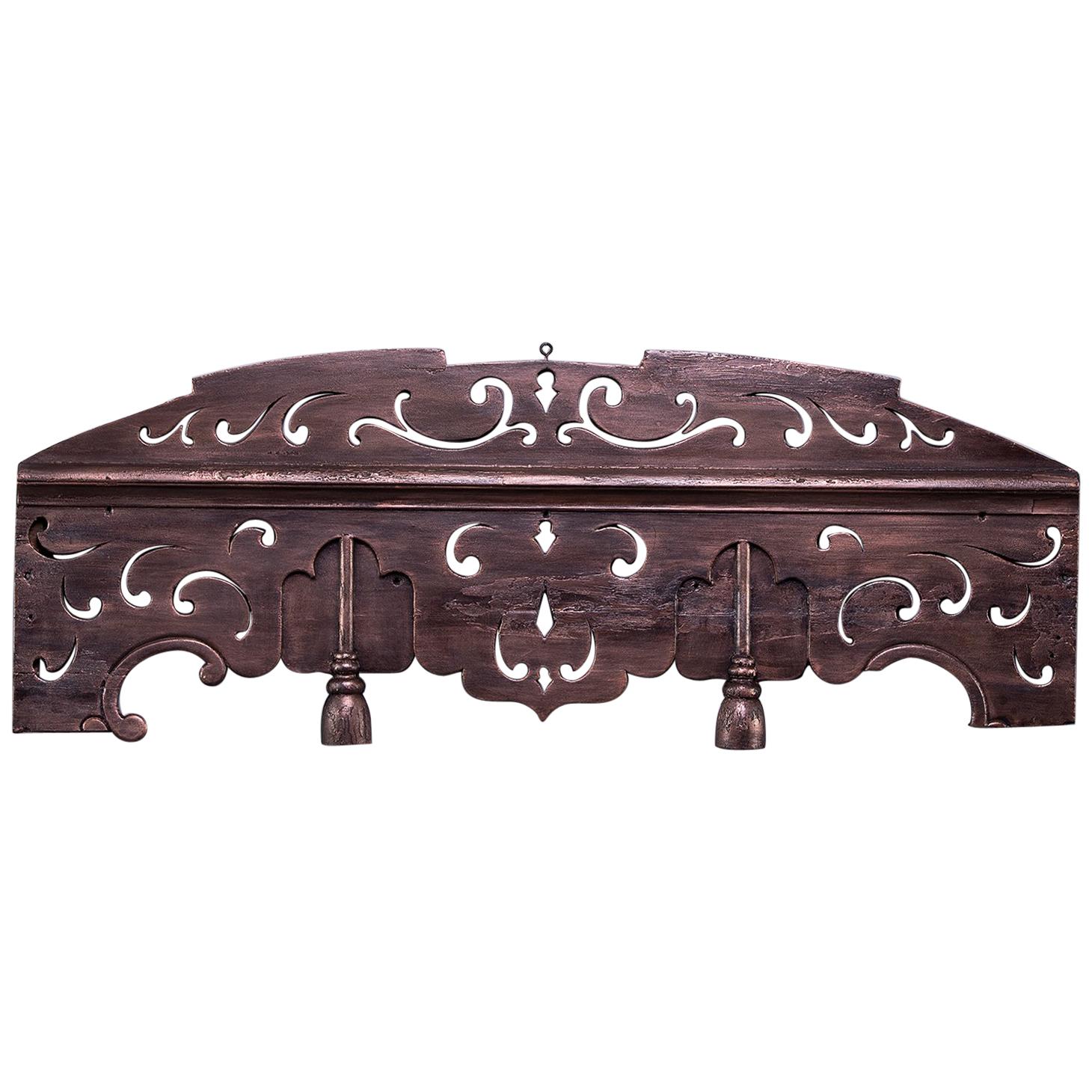 Reticulated Over-Mantle Piece with Metallic Bronze Paint For Sale at ...