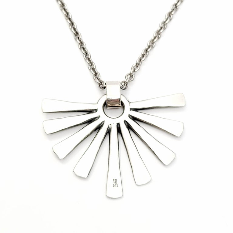 Retired James Avery Sterling Silver Hammered Rays of Sun Pendant with ...