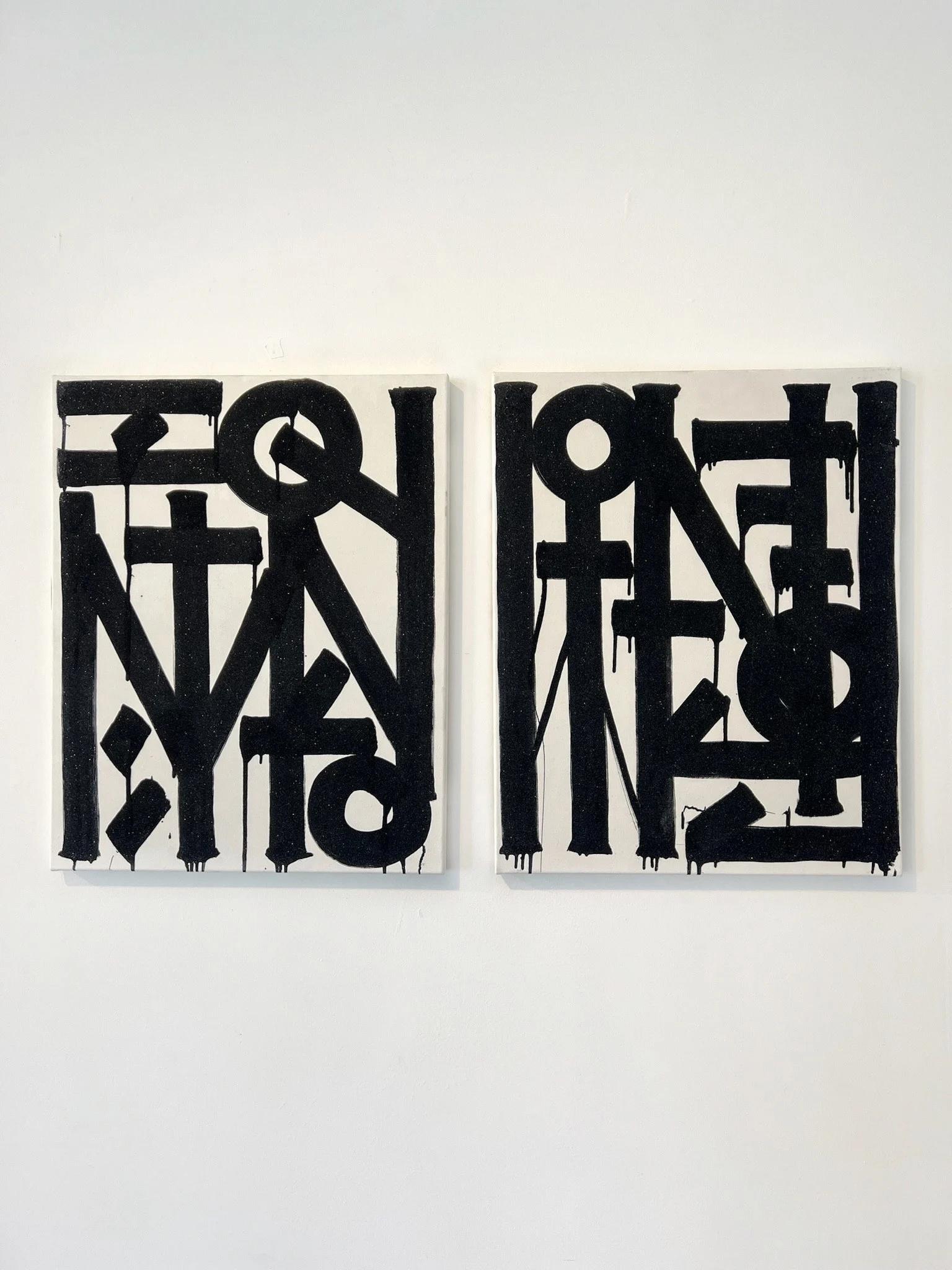 RETNA - RETNA Untitled Canvas Diptych For Sale at 1stDibs