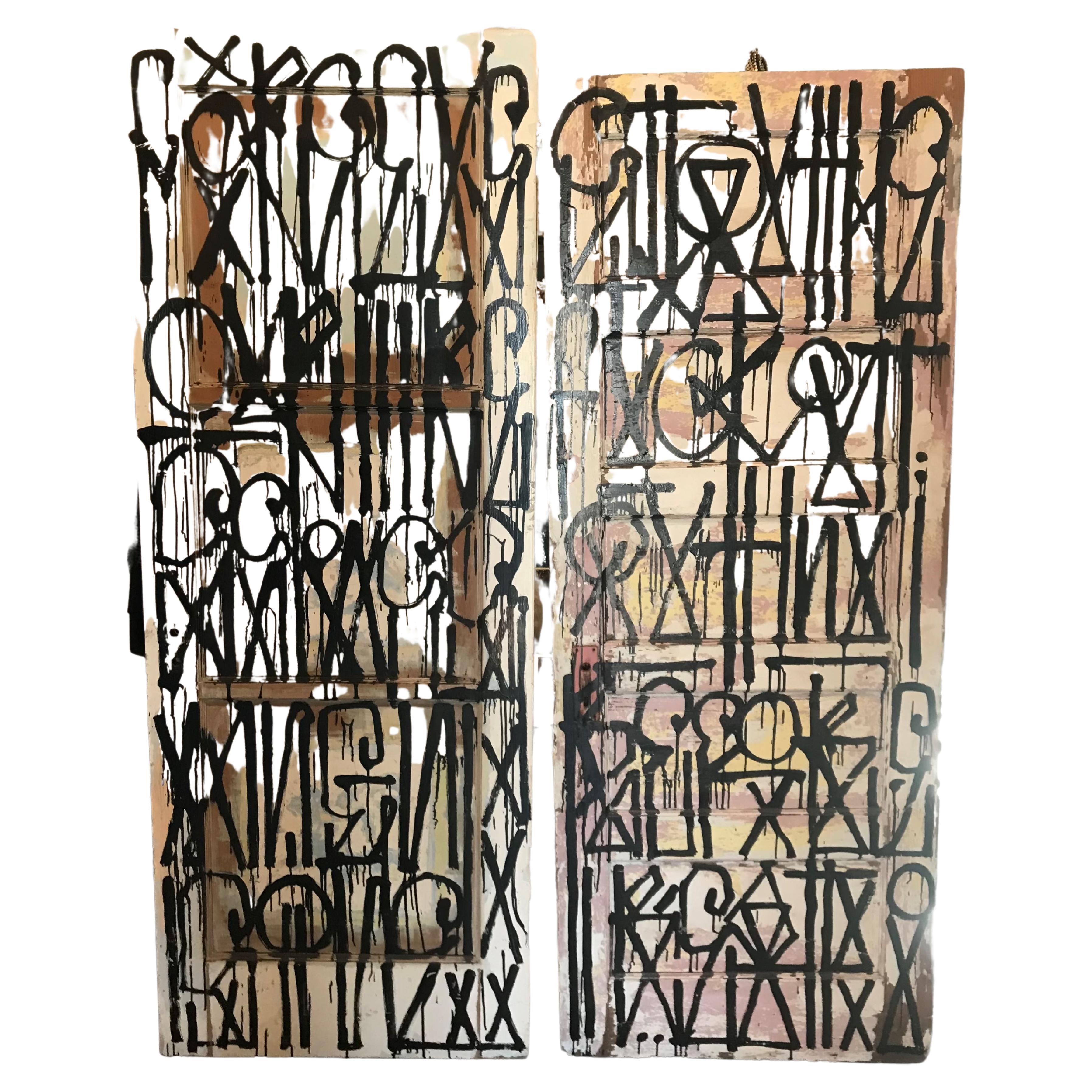 Enormous Painted, Gilded Leather Panel, Italy c.1850 at 1stDibs