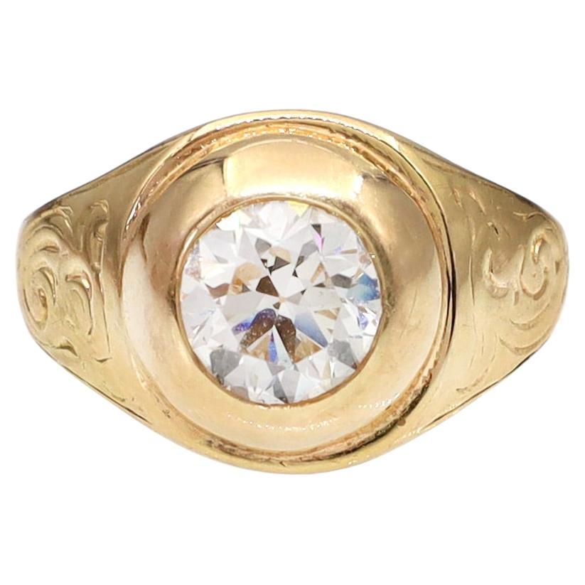 1.5ct Old European Cut Diamond Richly Accented by a Romantic Ring For ...