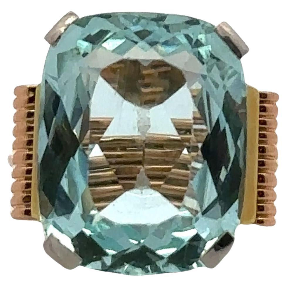 George Weil 1960 British Brutalist Ring in 18Kt Gold Platinum 25.4 Cts ...
