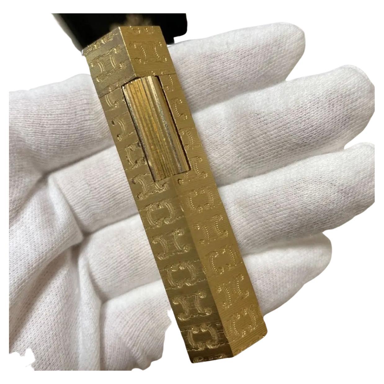 Rare and Retro Celine 1980s Hexagonal Black Lacquer and Gold Vintage ...