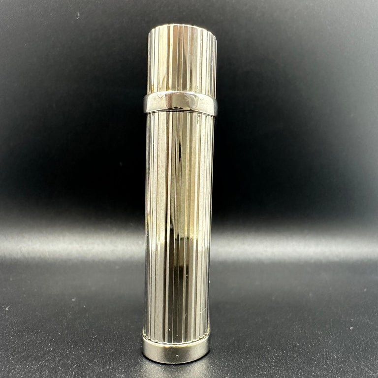 Retro 80s Vintage Polished Silver and Platinum Cartier Lighter For Sale ...