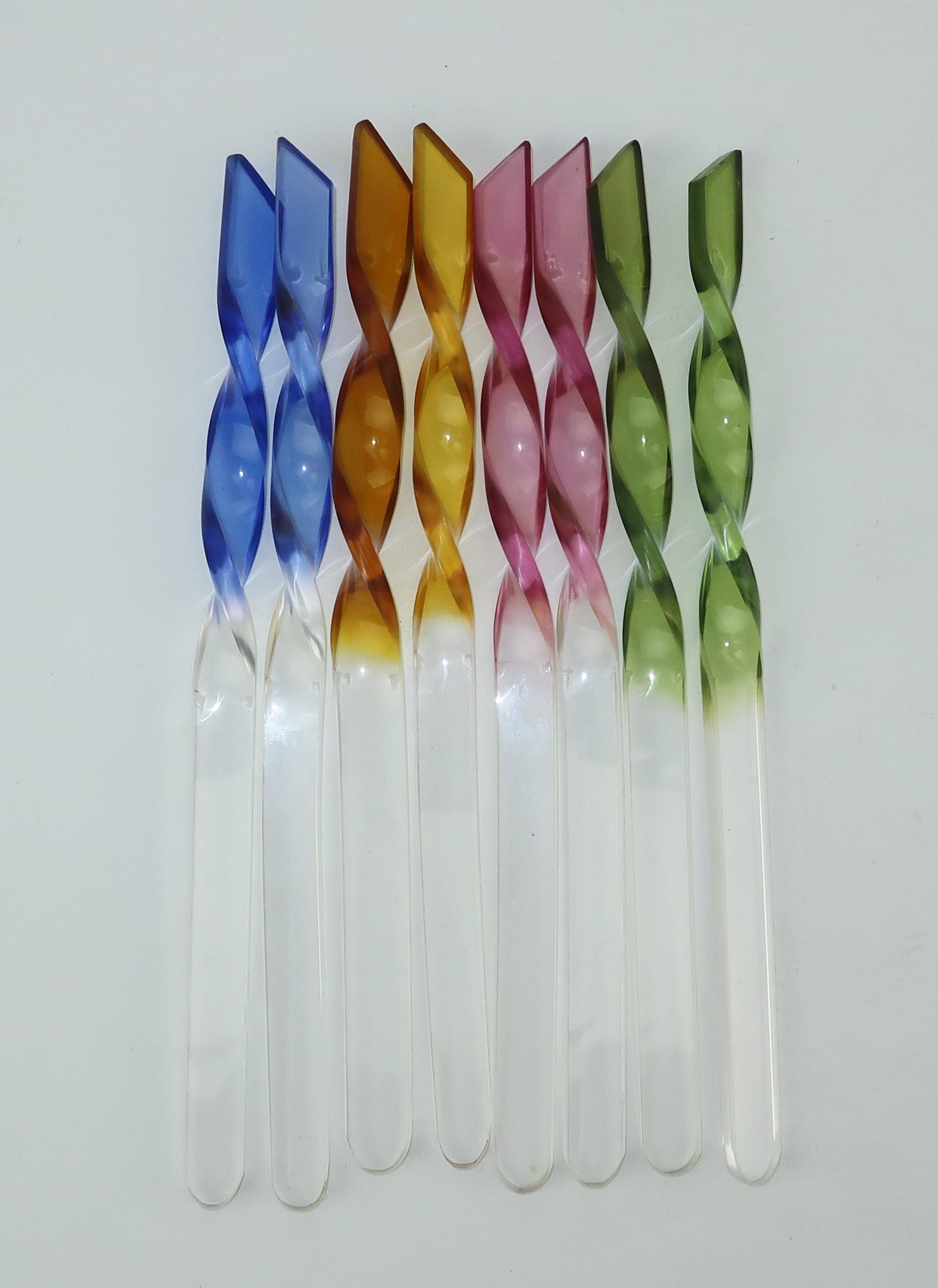 Retro Acrylic Cocktail Stirrers, 1950’s at 1stDibs